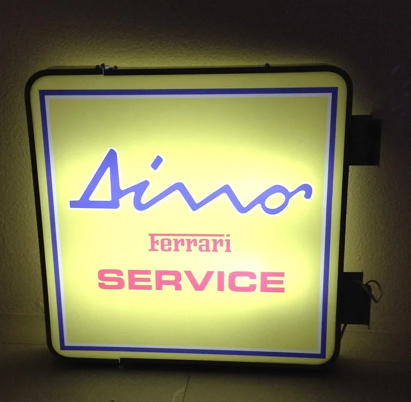 Sold - 1970 Ferrari Dino Service Lighted Sign - Hemmings.com